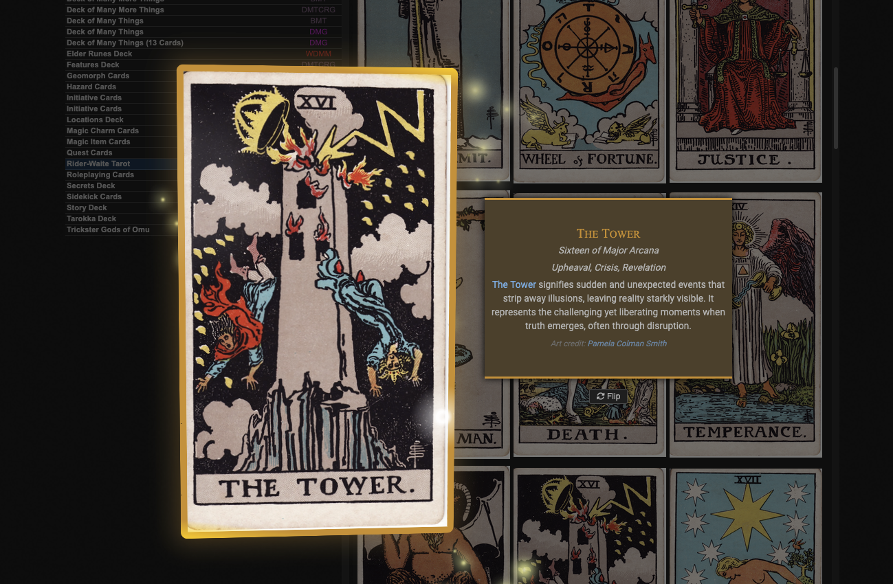 Rider-Waite Tarot Deck for 5eTools